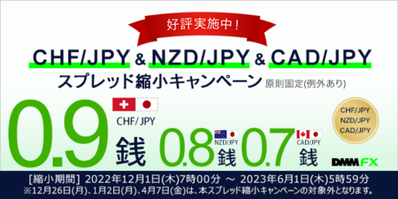 【DMM.com証券】CHF/JPY、NZD/JPY、CAD/JPYにてスプレッド縮小キャンペーンを開催！ | 高知新聞